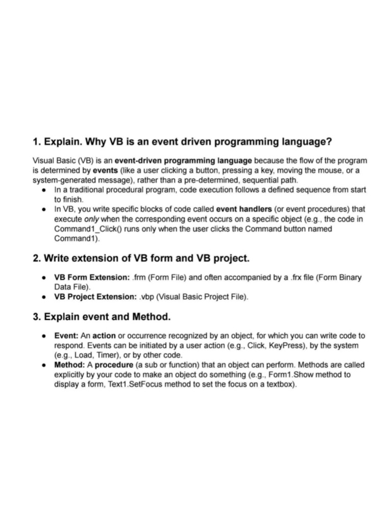 2023 Vb Solution | PDF