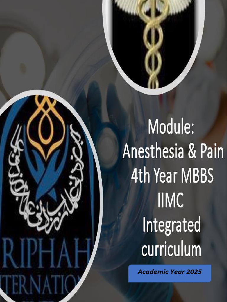 Anesthesia & Pain Module Overview | PDF | Anesthesia | Heart