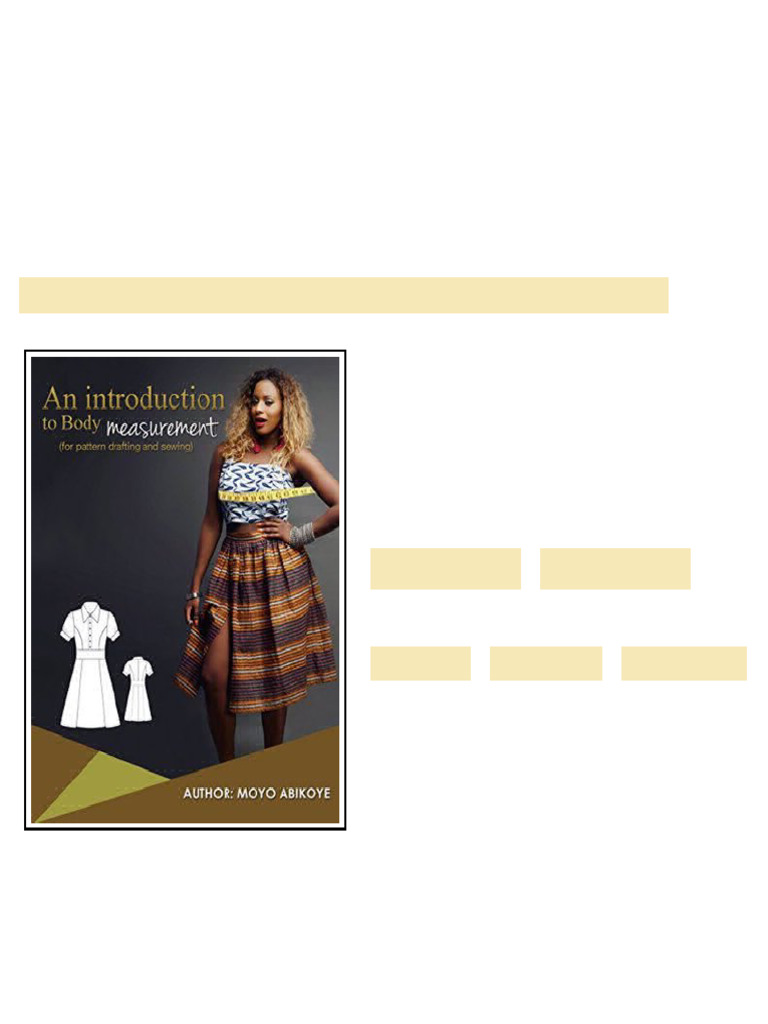 An Introduction To Take Body Measurement Moyo Abikoye Abikoye ebook ...