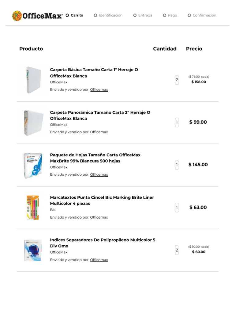 Tienda en línea OfficeMax - Finalizar la compra | PDF