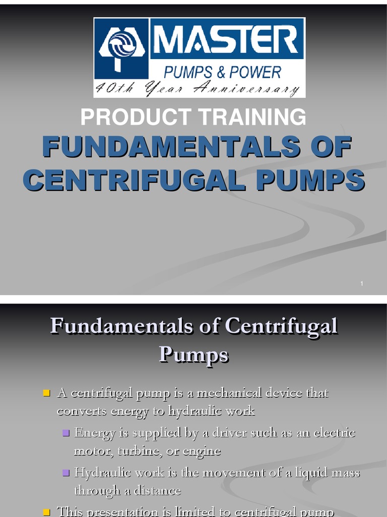 Fundamentals of Centrifugal Pumps | PDF | Pump | Phases Of Matter