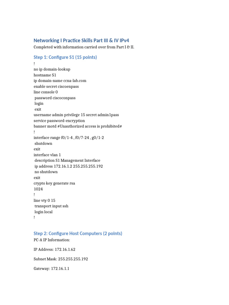 IPv4 Networking Configuration Guide | PDF