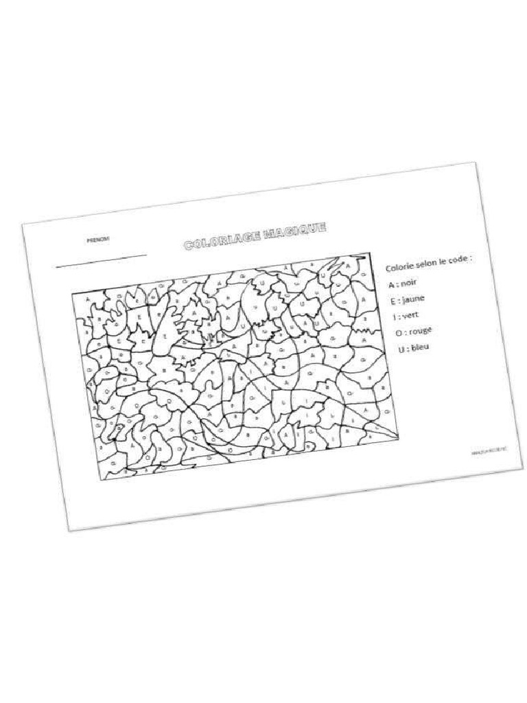 Coloriage Magique _ Les 3 Écritures Des Voyelles | PDF