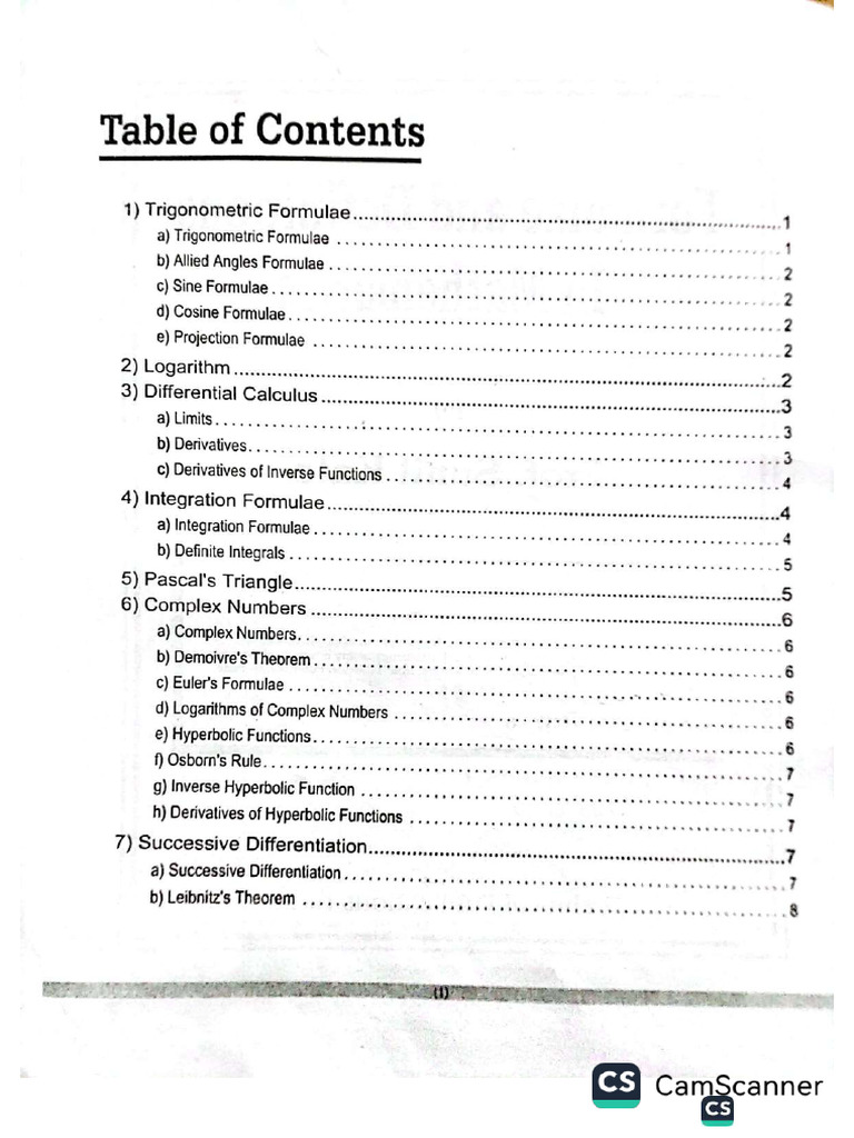 All Formulas Maths I ,II,III | PDF