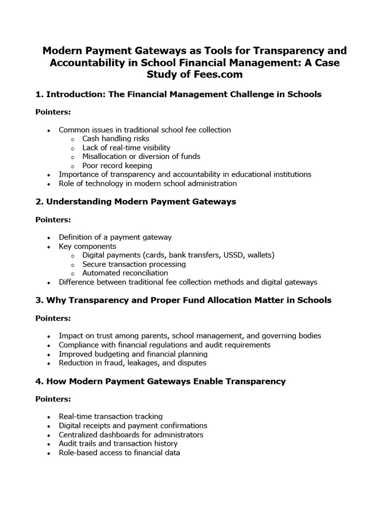 Modern Payment Gateways As Tools For Transparency and Accountability in ...