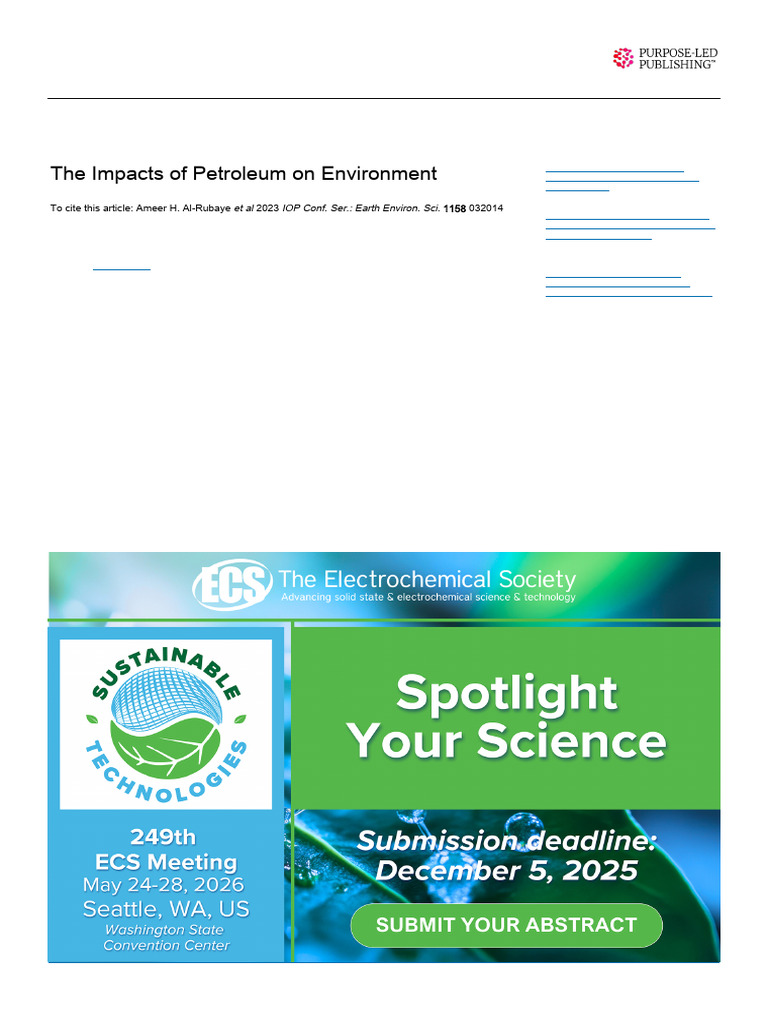 Al-Rubaye 2023 IOP Conf. Ser. Earth Environ. Sci. 1158 032014 | PDF ...