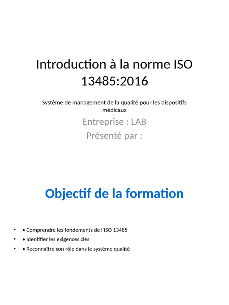 Guide sur la norme ISO 13485:2016 | PDF | Management de la qualité ...