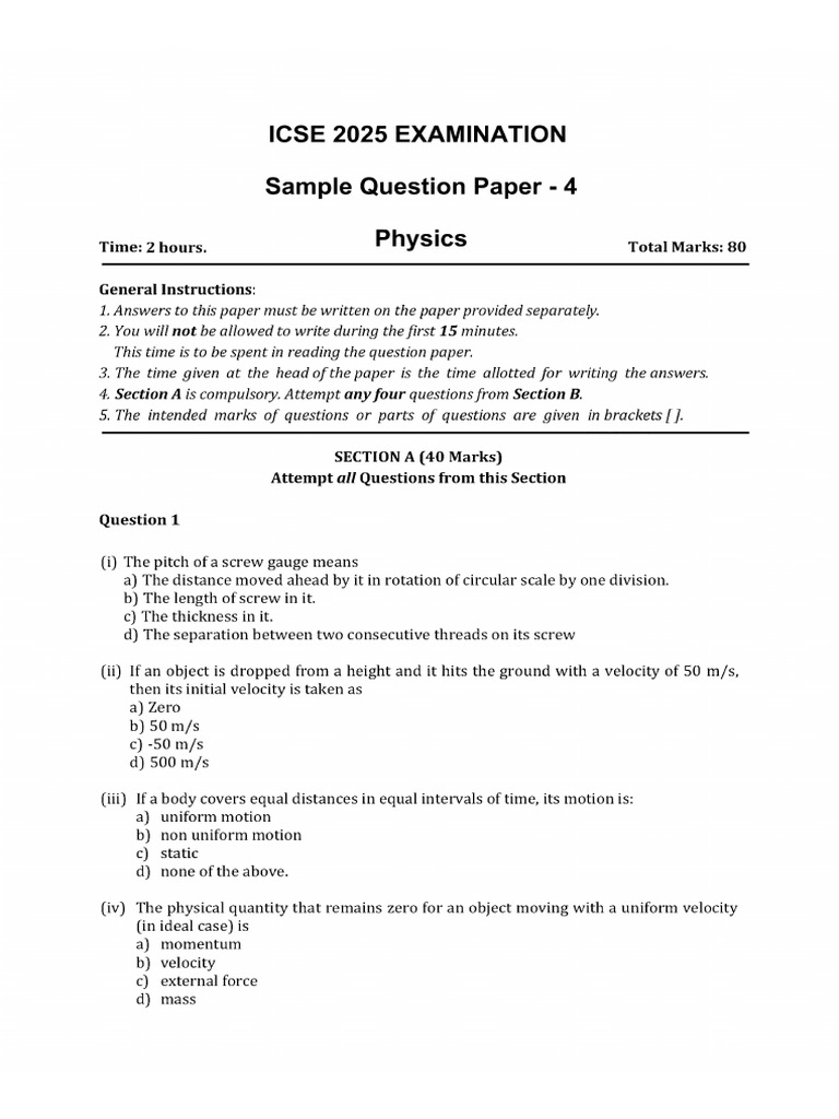 Physics Test | PDF