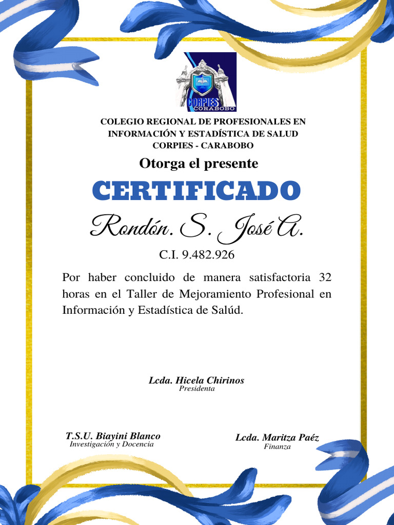 Certificado de Graduación Diploma Elegante Clásico Azul y Dorado (6) | PDF