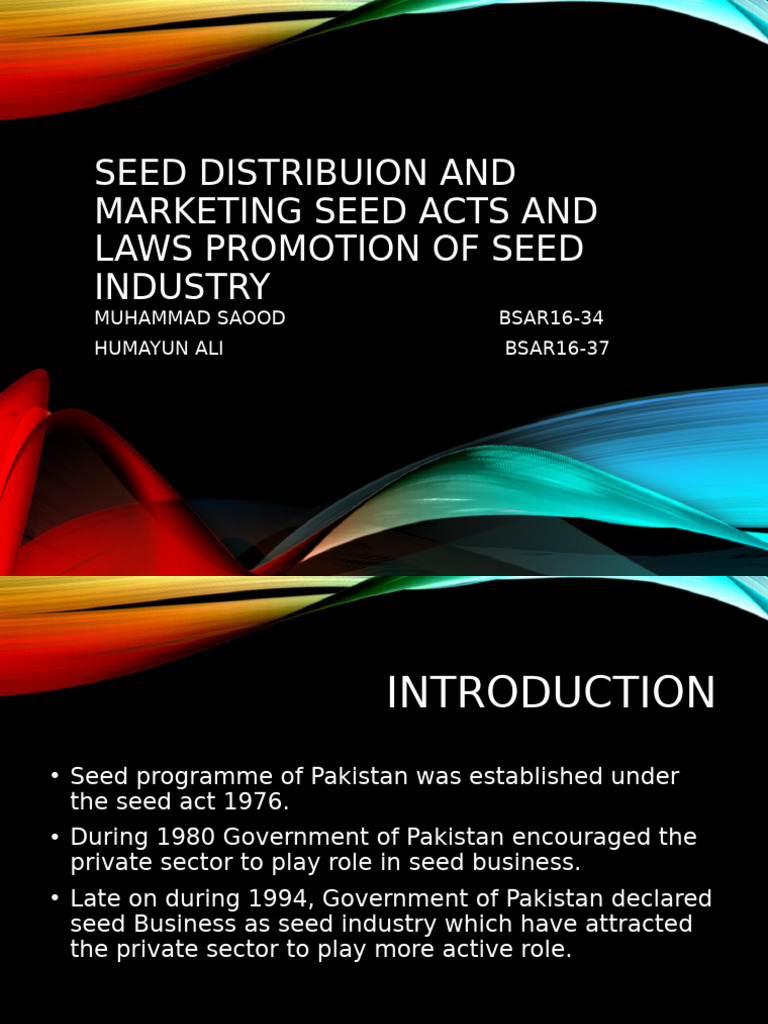 09_T_Seed_Distribution_Marketing_Seed_Acts_Laws_Promotion_Seed_Industry ...