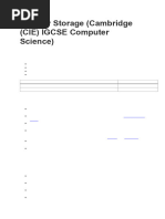 IGCSE Computer Science: Secondary Storage | PDF | Computer Data Storage ...