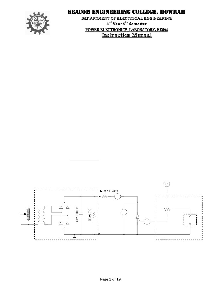 SCR and TRIAC Characteristics Lab | PDF | Rectifier | Power Inverter