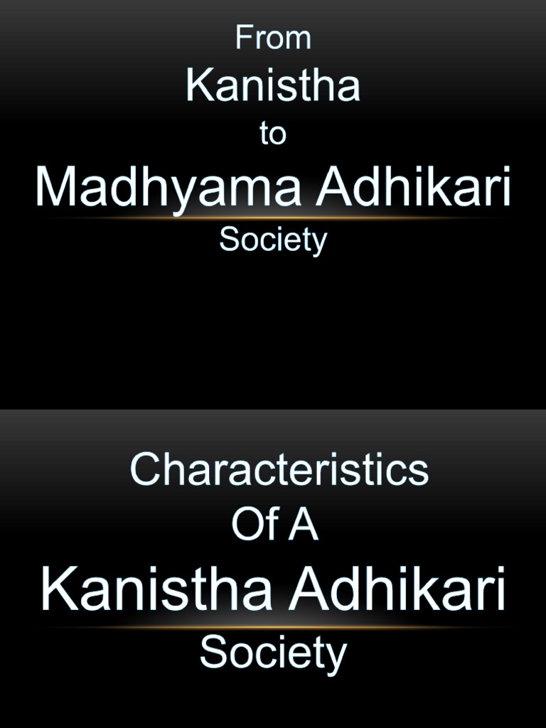 Kanistha to Madhyama - Hindi | PDF