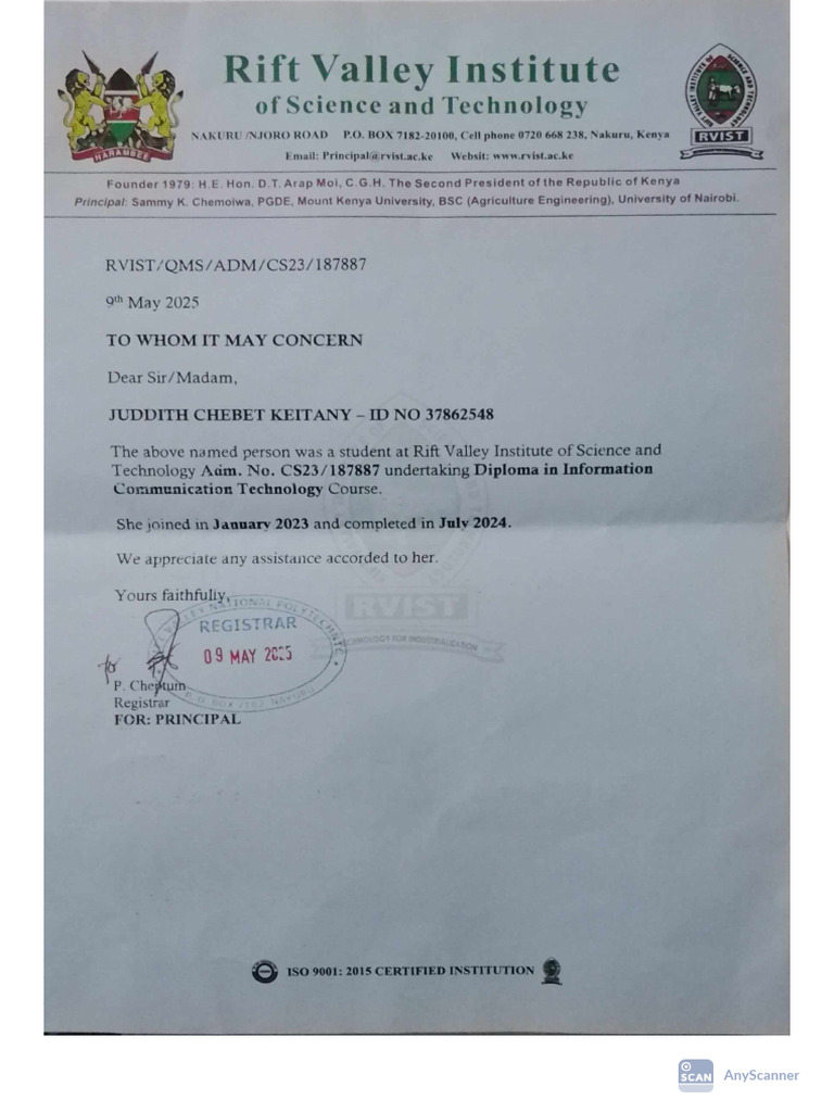 Rvist Recommendation Letter | PDF