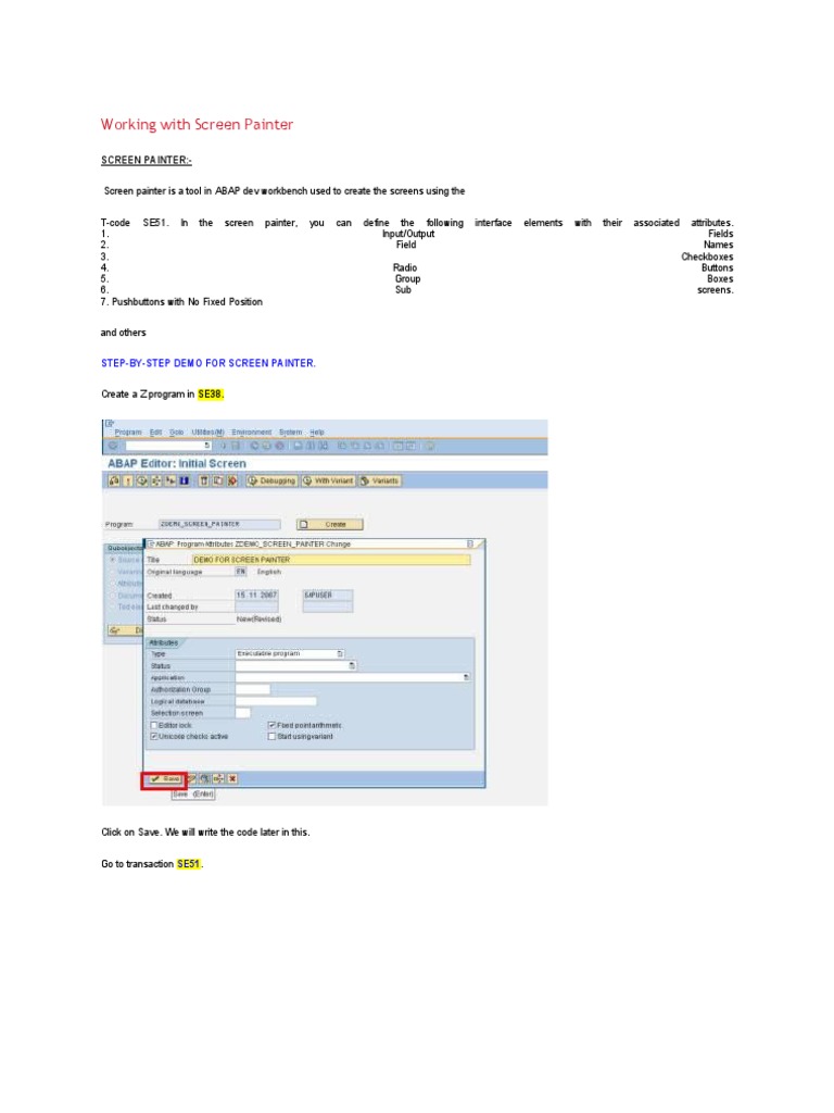 Sap Abap Dialog Programming | PDF | Computer Programming | Software Engineering