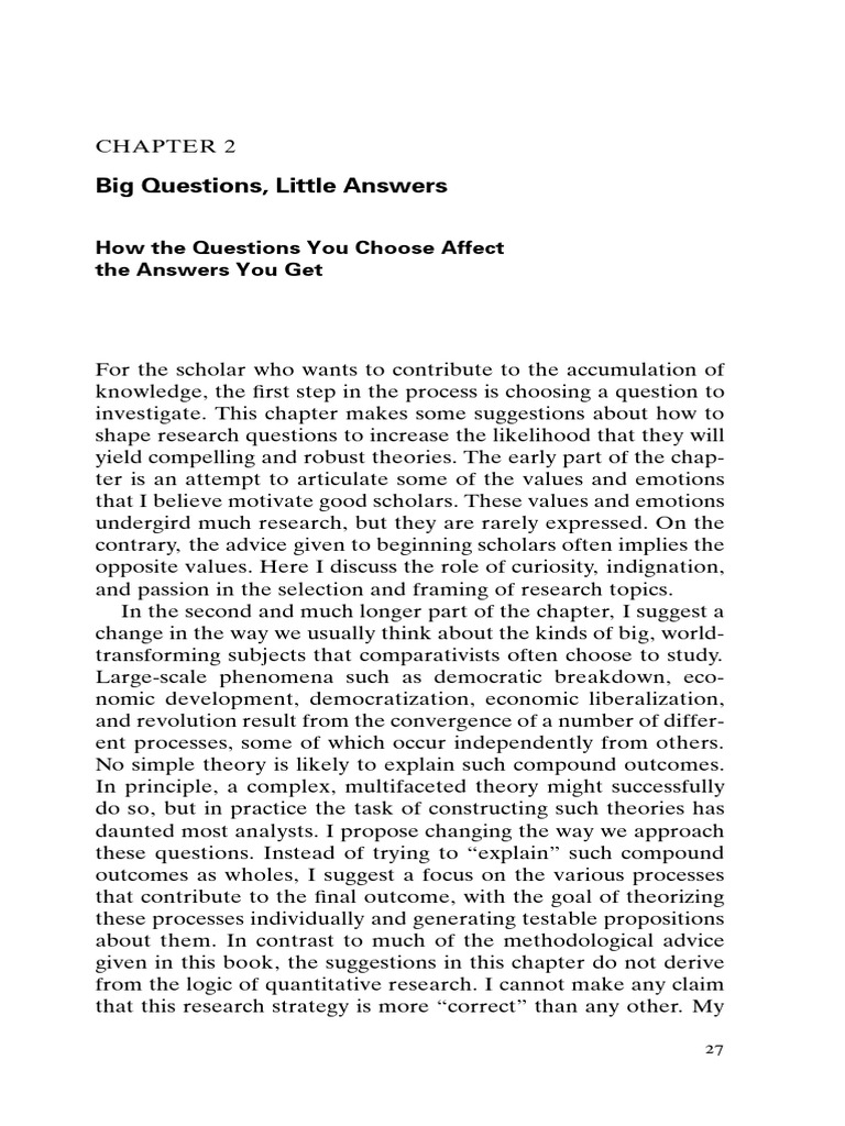 Geddes 2003 ParadigmsAndSandCastles 2 BigQuestions | PDF | Theory ...