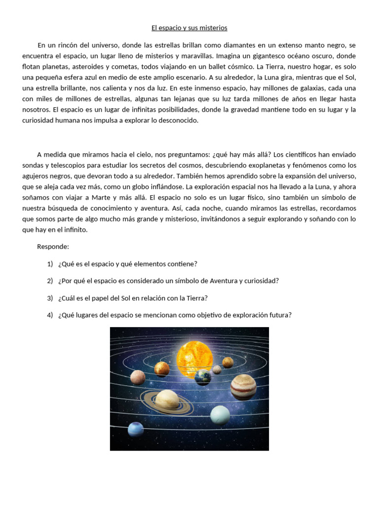 El Espacio y Su Misterio 4,5 y 6 | PDF