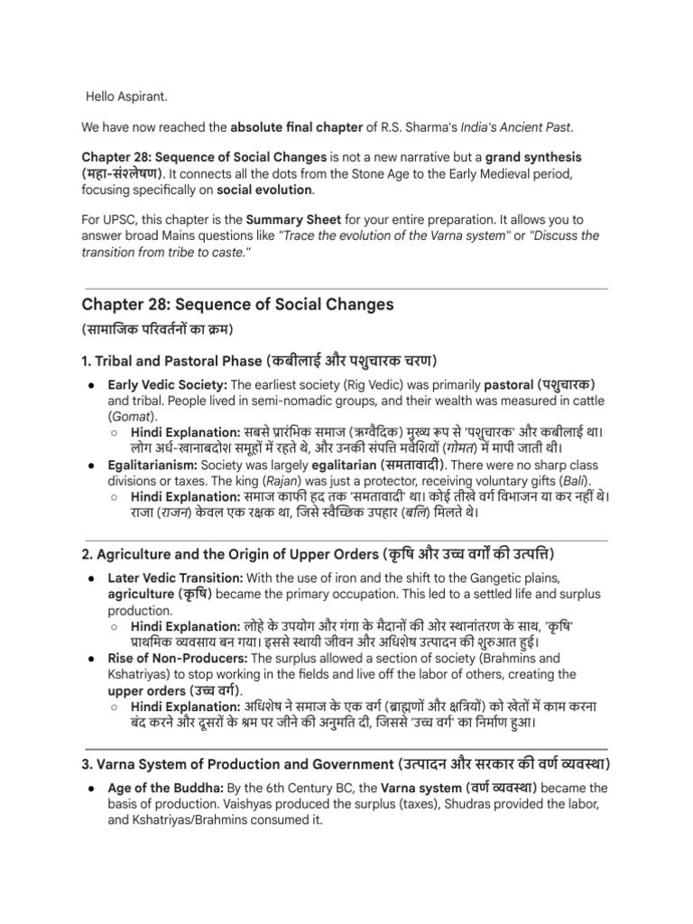 Chapter 28 - Sequence of Social Changes | PDF