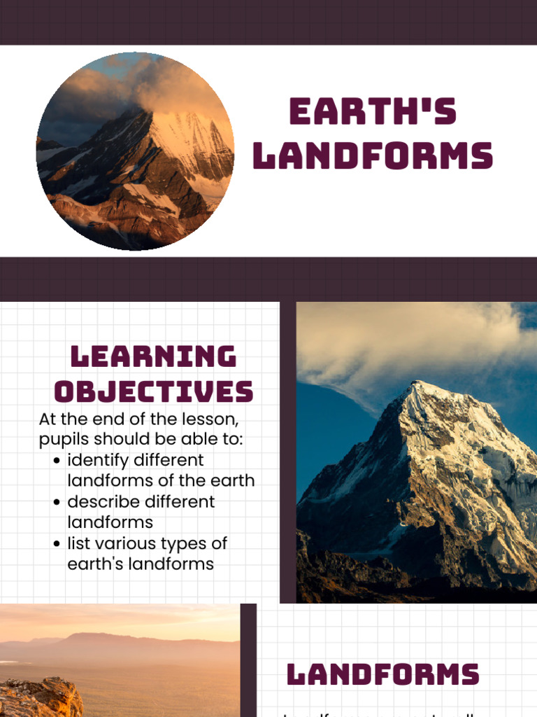 REVIEWER Social Studies Earth's Landforms | PDF