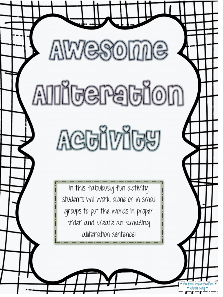 Fun Alliteration Sentence Activity | PDF