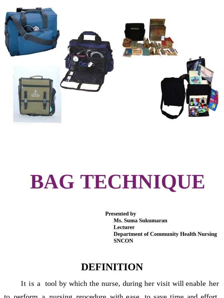 Community Health Bag Technique Guide | PDF | Hand Washing ...