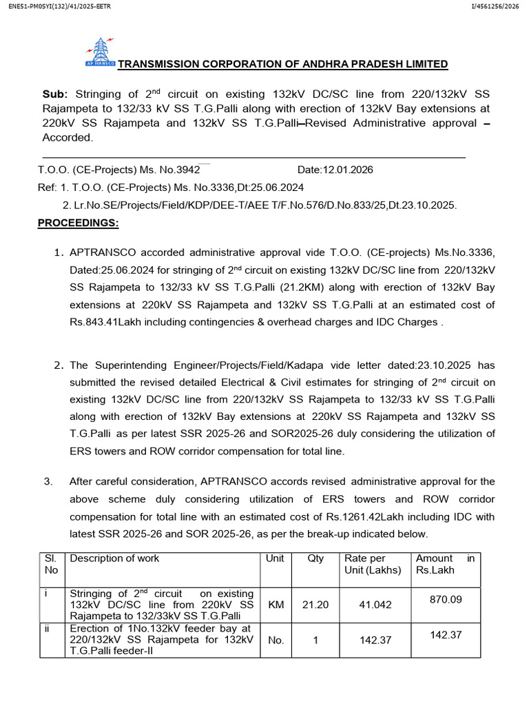Revised Approval for 132kV Line Expansion | PDF | Power (Physics ...