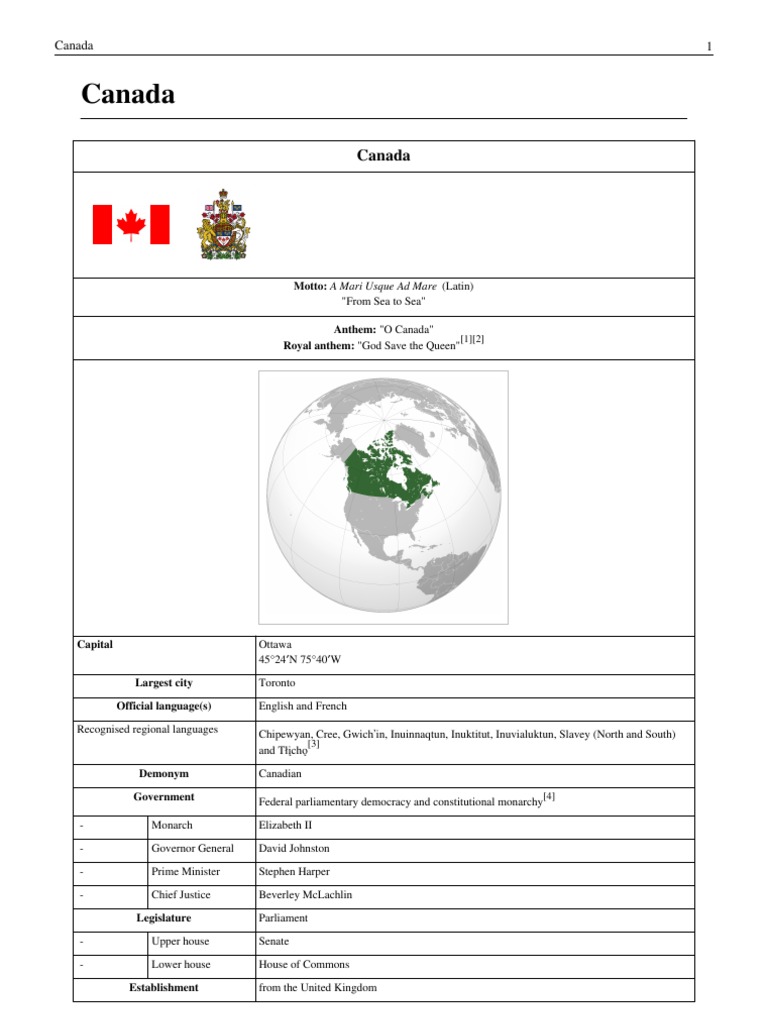 Canada | PDF | Canada | Provinces And Territories Of Canada