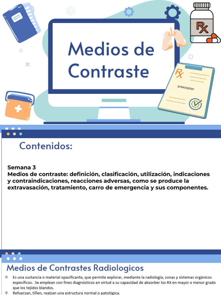 Guía Completa sobre Medios de Contraste | PDF | Especialidades Medicas