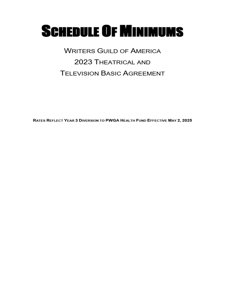 2023 Schedule of Minimums | PDF | Pension