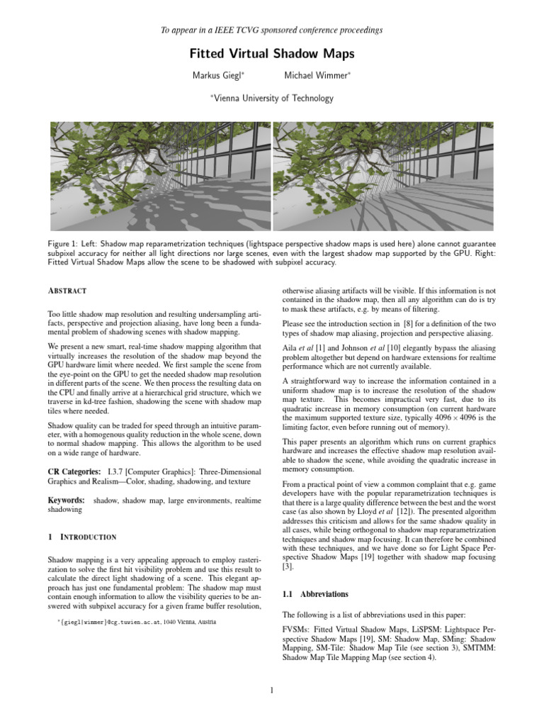 Fitted Virtual Shadow Maps (2) | PDF | Texture Mapping | Graphic Design