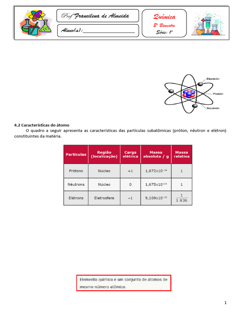 Atom Ís Tica | PDF | Próton | Nêutron