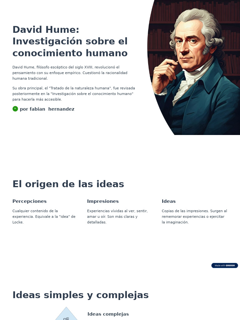 David Hume Investigacion Sobre El Conocimiento Humano | PDF | David ...