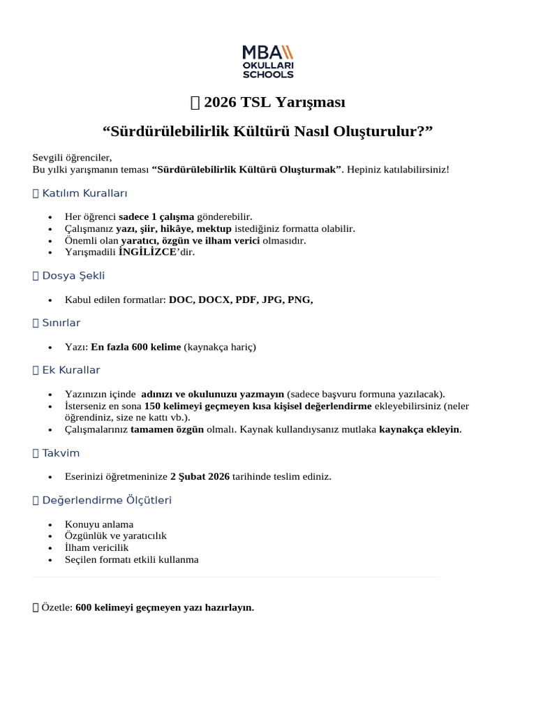 ? 2026 TSL Yarışması-1 | PDF
