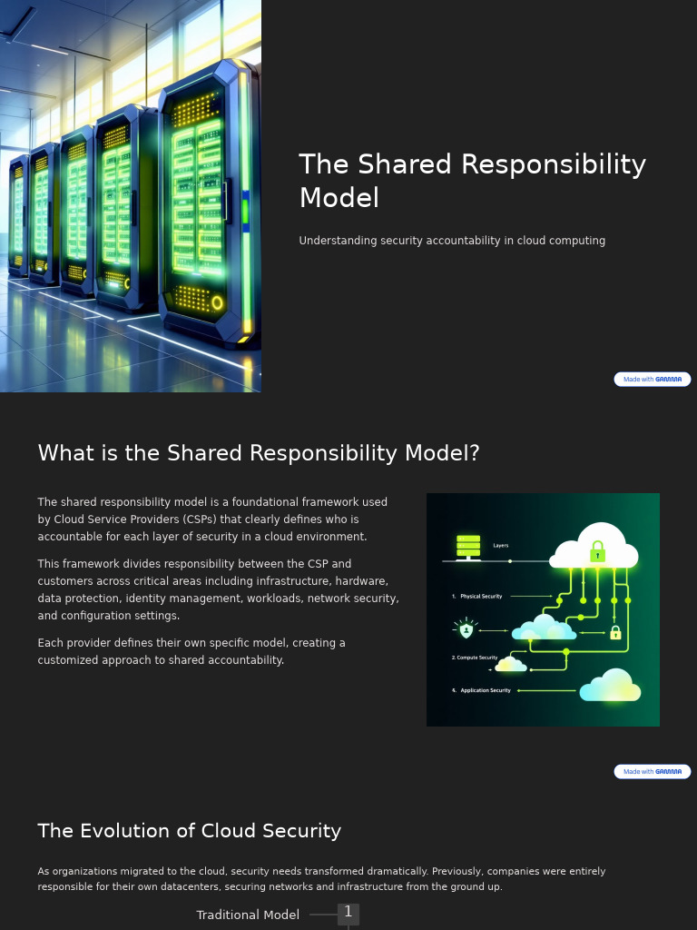 Cloud Security: Shared Responsibility Model | PDF | Cloud Computing ...