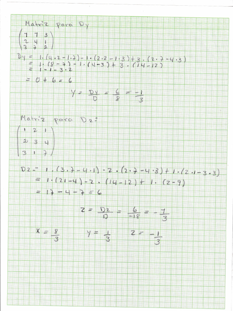 Regla Cramer 3x3.. (2) | PDF