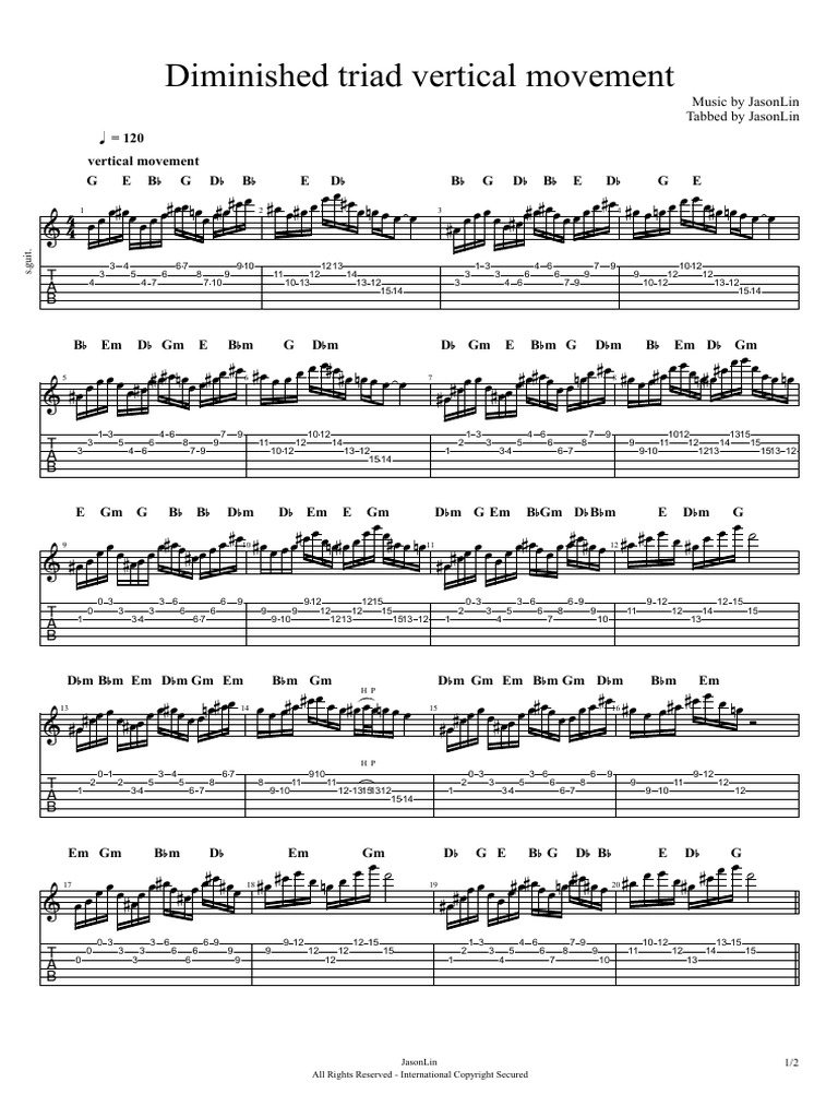Diminished Triad Vertical Movement | PDF