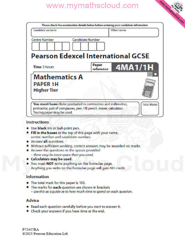 Igcse a January 2023 Paper 1h Written Ms | PDF