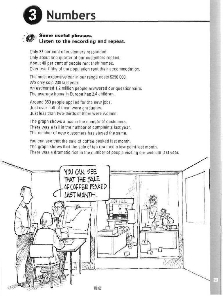 English for Work Business Presentations Unit 3 Numbers | PDF