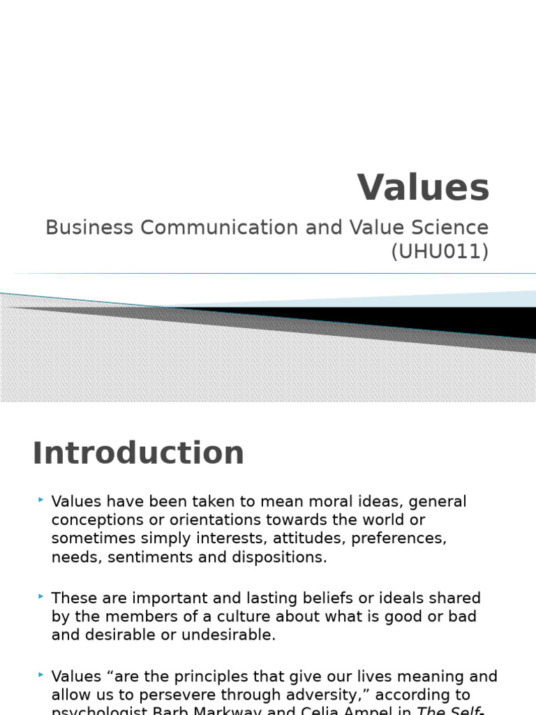 Values (1) | PDF | Value (Ethics) | Beauty