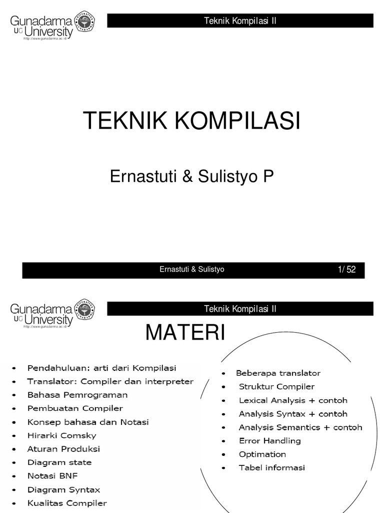 Teknik Kompilasi II | PDF | Komputer