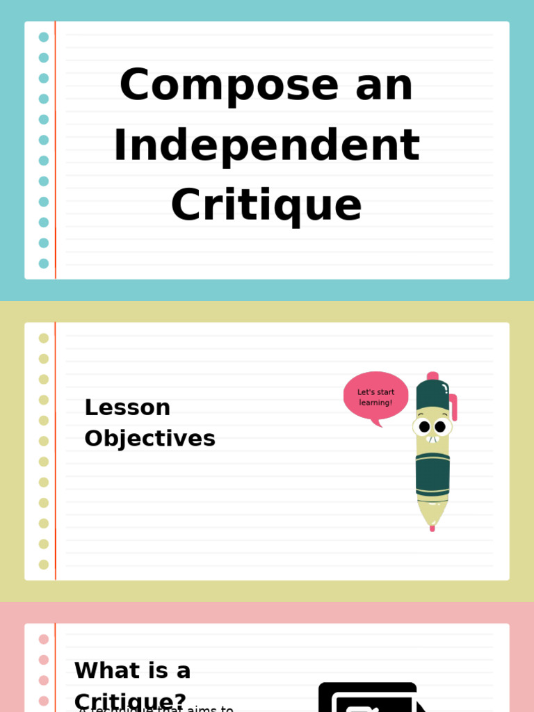 How to Write a Literary Critique | PDF | Evaluation