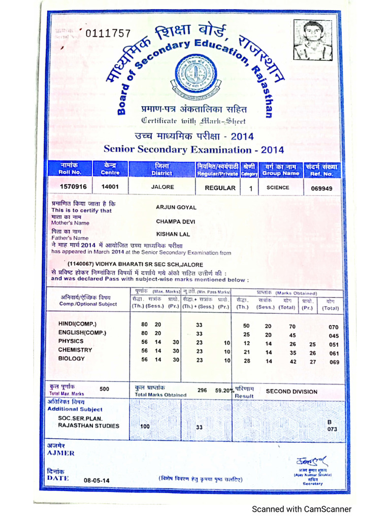 12th MARKSHEET | PDF