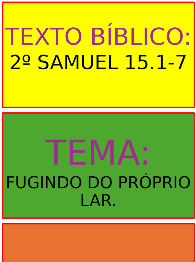 A FUGA DOS PROBLEMAS E SUAS CONSEQUÊNCIAS | PDF | Davi | Deus