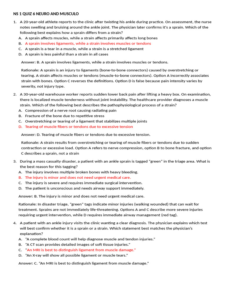 Understanding Sprains and Strains in Injuries | PDF | Osteoporosis ...