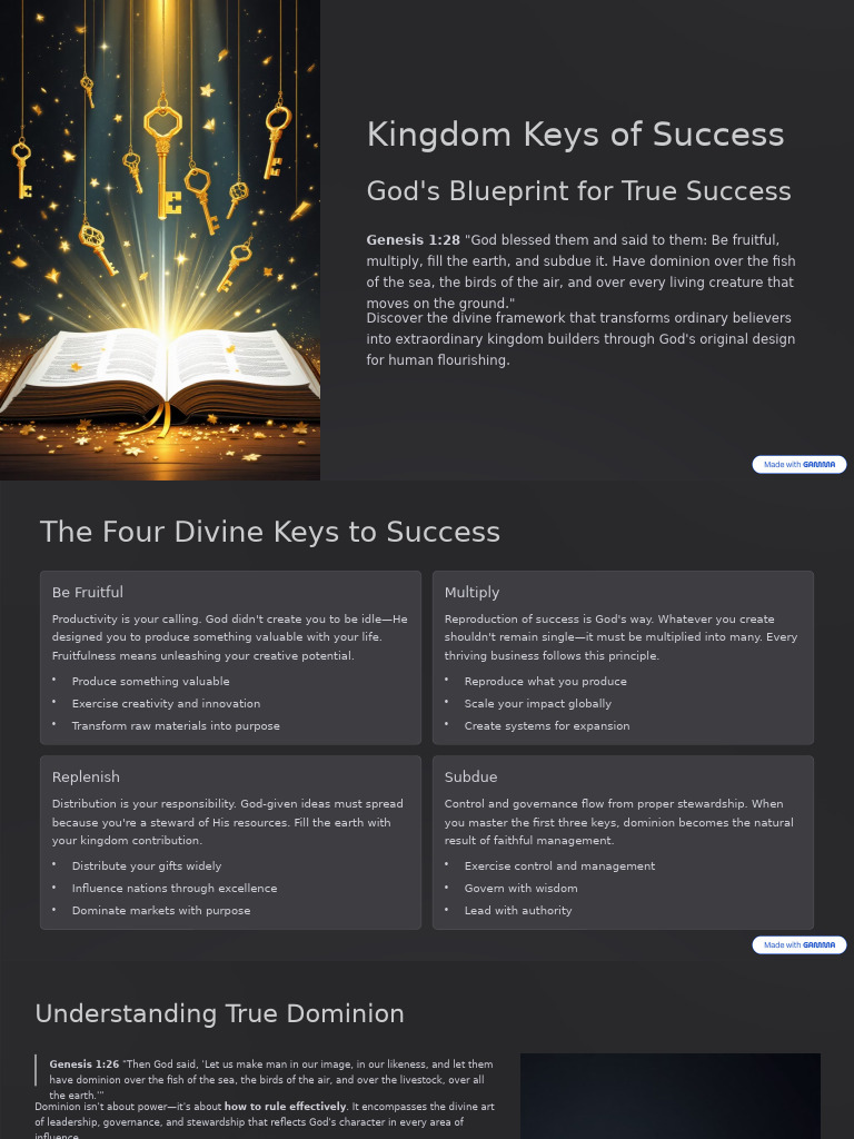 Kingdom-Keys-of-Success | PDF | Adam | Religious Belief And Doctrine
