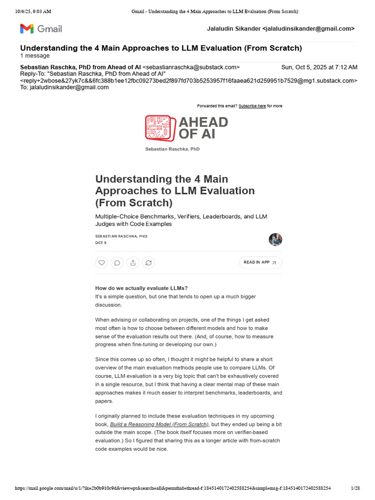 Understanding The 4 Main Approaches To LLM Evaluation (From Scratch ...