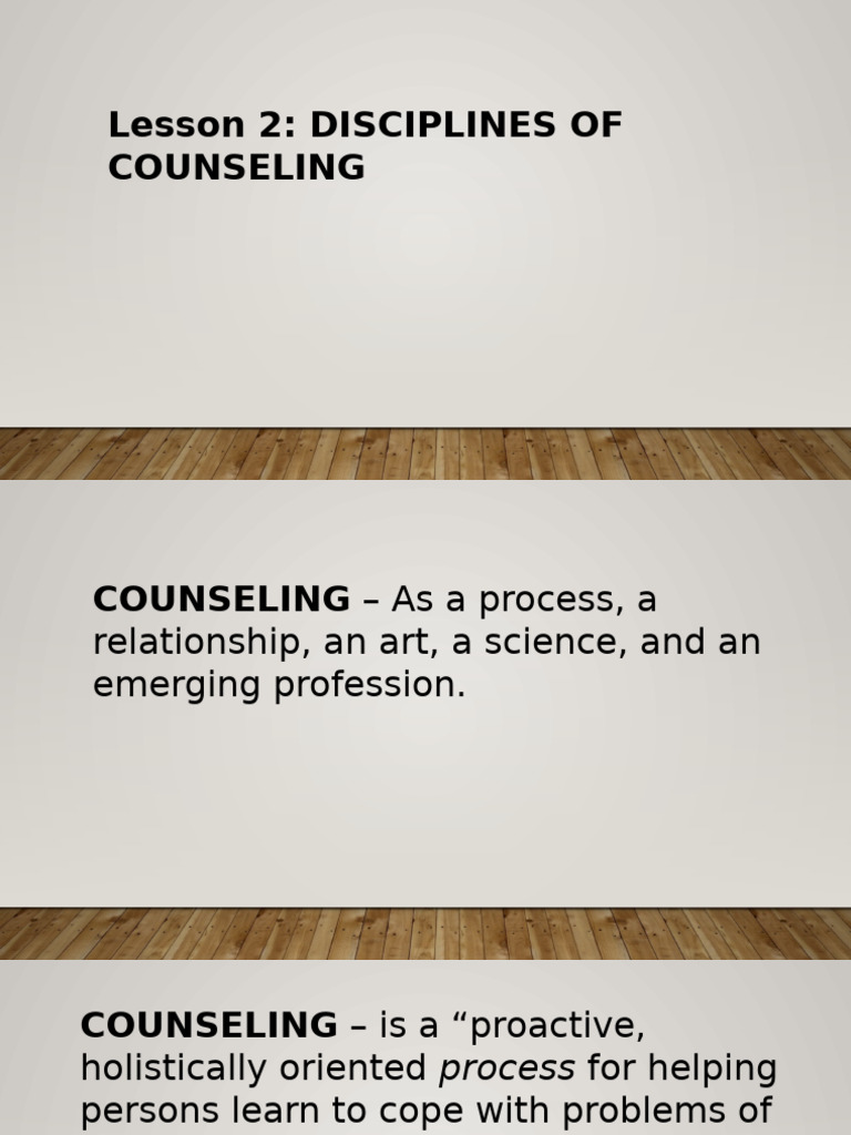 Understanding Counseling Disciplines | PDF | Counseling Psychology ...