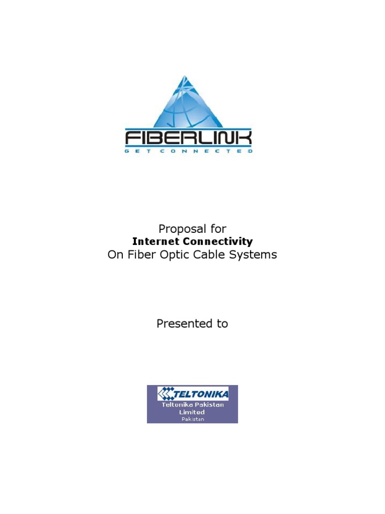 Fiberlink Internet Proposal For Teltonika Pak LTD (R) | PDF | Internet ...