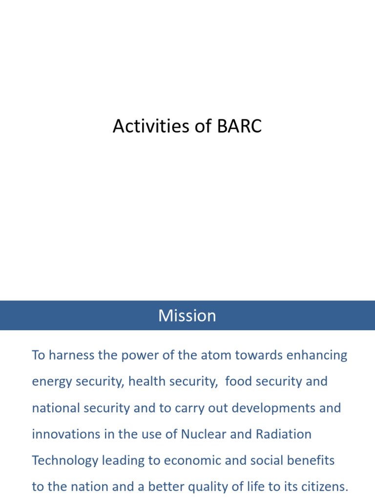Activities of BARC | PDF | Radiation Therapy