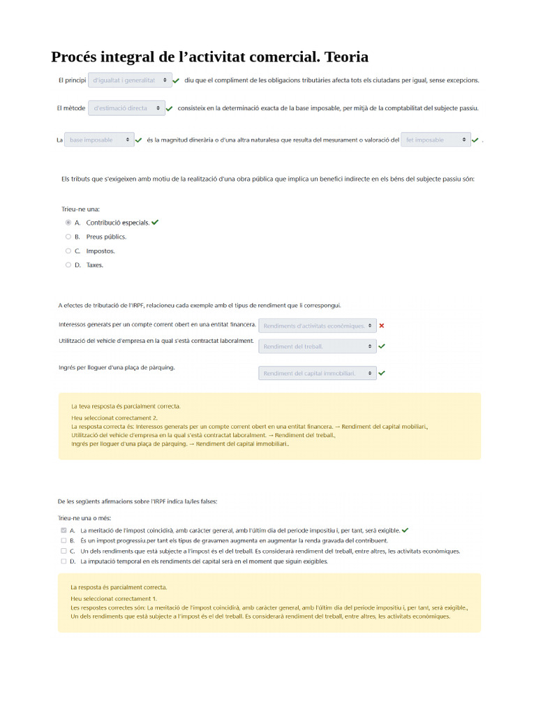 Fiscalitat empresarial teoria | PDF